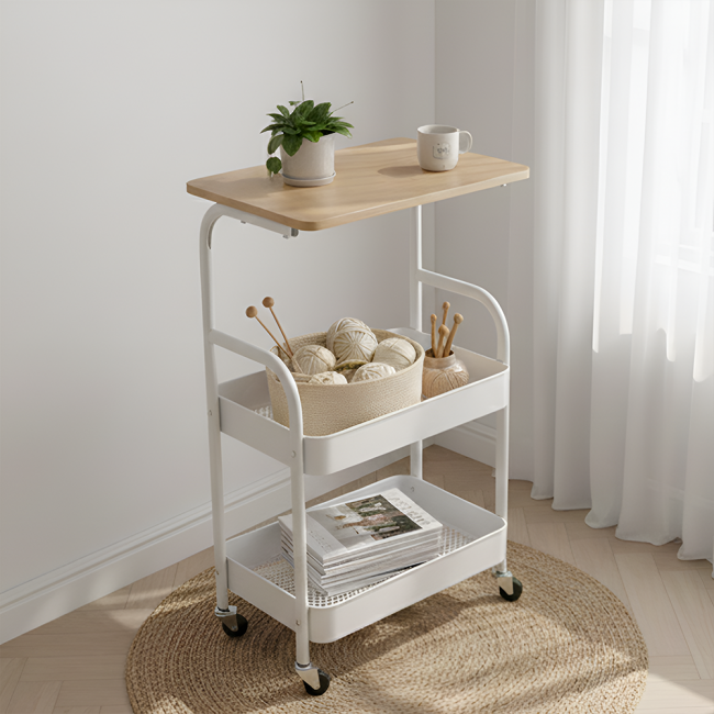 SCANDIA Scandia Syra Trolley Cart With Table 43x31x77 Cm